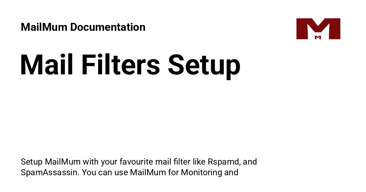 Mail Filters Setup - MailMum Documentation